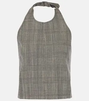 Women's Checked Halterneck Tops