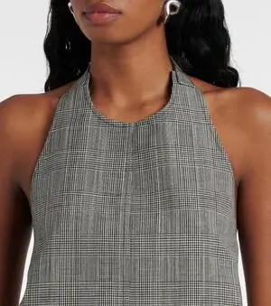 Wardrobe.NYC Prince Of Wales Check Wool Top - Grey