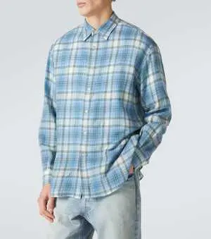 Auralee Airy Checked Wool Shirt