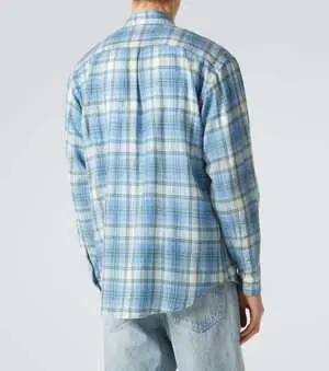Auralee Airy Checked Wool Shirt