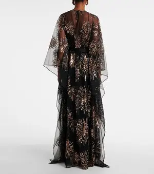 TALLER MARMO Embellished Tulle Kaftan