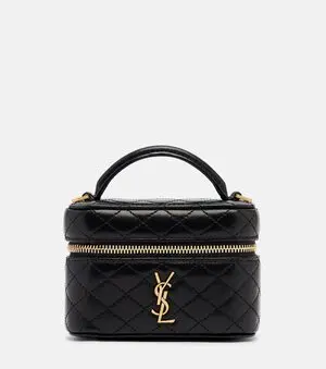 Saint Laurent Gaby Micro Leather Crossbody Bag - Black
