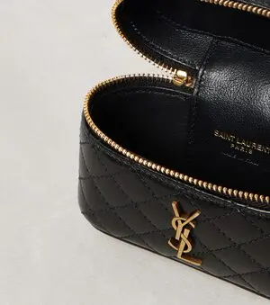 Saint Laurent Gaby Micro Leather Crossbody Bag - Black