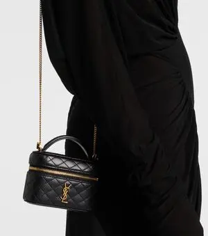 Saint Laurent Gaby Micro Leather Crossbody Bag - Black