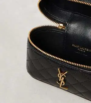 Saint Laurent Gaby Micro Leather Crossbody Bag - Black