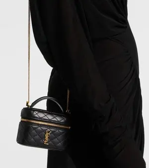 Saint Laurent Gaby Micro Leather Crossbody Bag - Black