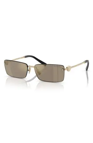 Tiffany & Co. 60mm Rectangular Sunglasses - Pale Gold