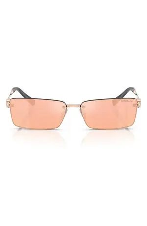 Tiffany & Co. Tiffany & Co. 60mm Rectangular Sunglasses Rose Gold