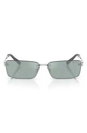 Tiffany & Co. Tiffany & Co. 60mm Rectangular Sunglasses Silver Mirror