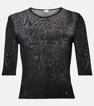 Saint Laurent Knit Top - Black