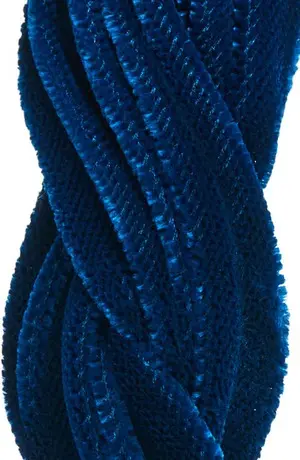 Tasha Pleated Velvet Headband - Navy