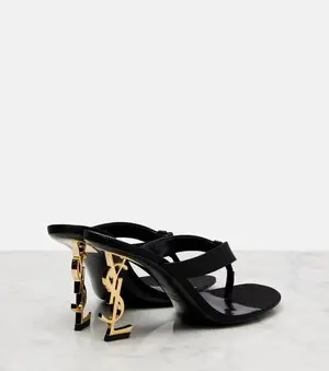 Saint Laurent Opyum 85 Satin Crêpe Mules - Black