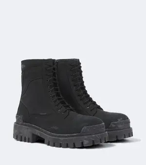 Balenciaga Combat Strike Lace-up Boots - Black