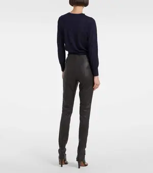 THE ROW Lakun Leather Skinny Pants