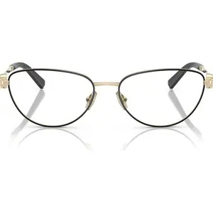 Tiffany & Co. 54mm Oval Eyeglasses - Black Gold
