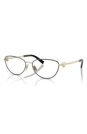 Tiffany & Co. 54mm Oval Eyeglasses - Black Gold