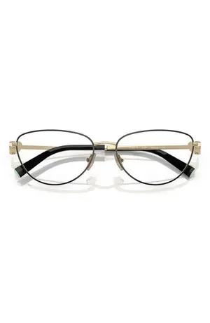 Tiffany & Co. 54mm Oval Eyeglasses - Black Gold