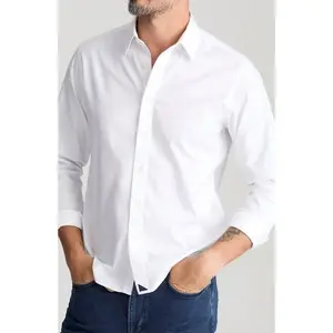 UNTUCKIT Las Cases Wrinkle Resistant Button-up Shirt - White