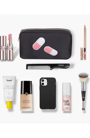 BLOC BAGS Medium Pill Cosmetics Bag - Black