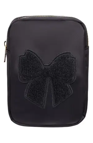 BLOC BAGS Mini Bow Cosmetics Bag - Black/black