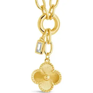 Sterling Forever Tilda Clover Charm Necklace
