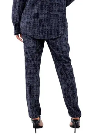 DAI MODA Printed Straight-leg Trousers