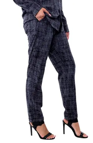 DAI MODA Printed Straight-leg Trousers