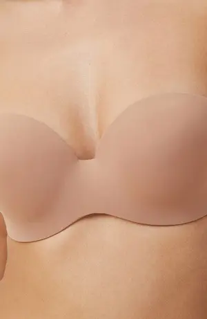 Cotton:on Everyday Strapless Lightly Lined T-shirt Bra - Maple Sugar