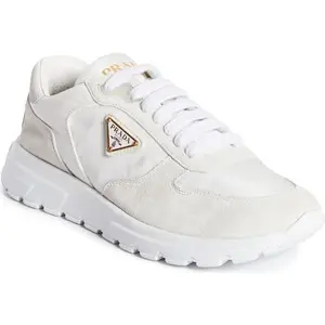 Prada Prax Nylon & Suede Sneakers