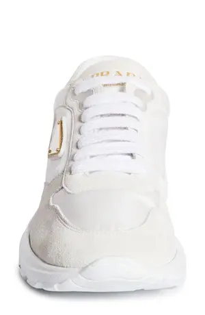 Prada Prax Nylon & Suede Sneakers