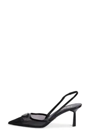 Prada Mesh Slingback Pump - Nero