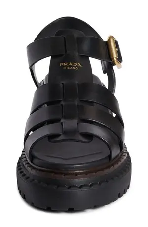 Prada Platform Cage Sandal - Nero