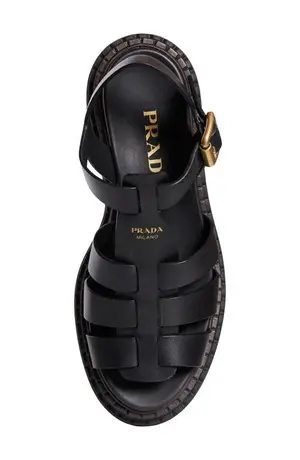 Prada Platform Cage Sandal - Nero
