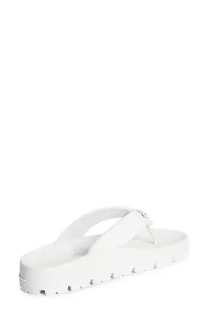 Prada Lug Sole Flip Flop - Bianco