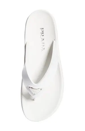 Prada Lug Sole Flip Flop - Bianco