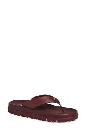 Prada Lug Sole Flip Flop - Granato