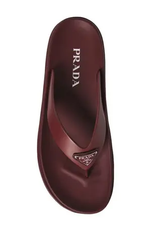 Prada Lug Sole Flip Flop - Granato