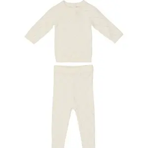 MANIÈRE Diamond Pointelle Sweater And Pants Set - Ivory