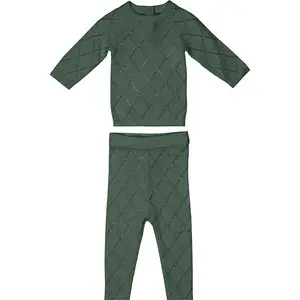 MANIÈRE Manière Diamond Pointelle Sweater And Pants Set Pine