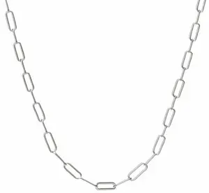 DONATELLO GIAN Name' Rhodium-plated Paperclip Necklace - Silver