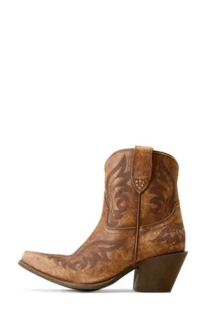 Ariat Chandler Western Bootie - Naturally Distressed Brown