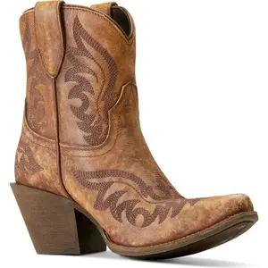 Ariat Chandler Western Bootie - Naturally Distressed Brown