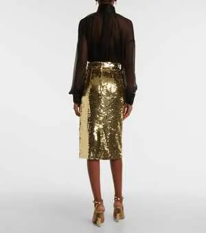 Dolce & Gabbana Sequined Midi Skirt
