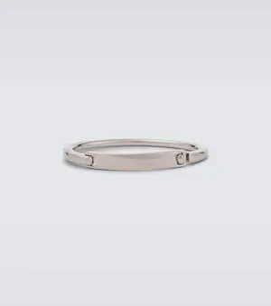 Saint Laurent Brass Cuff Bracelet - Silver