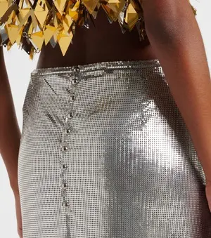 Rabanne Chainmail Mini Skirt - Silver