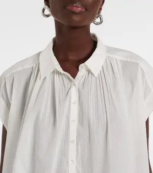 NILI LOTAN Normandy Cotton Blouse - White