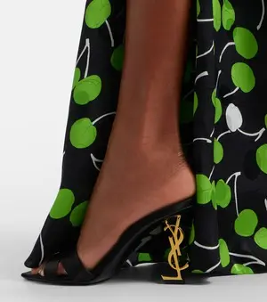 Saint Laurent Opyum 85 Satin Crepe Mules