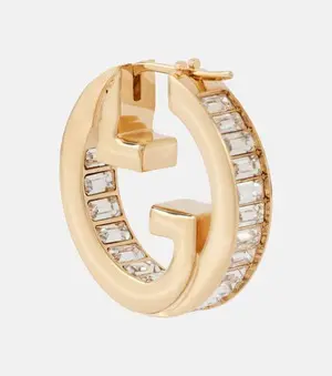 Gucci Blondie Embellished Hoop Earrings