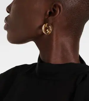 Gucci Blondie Embellished Hoop Earrings