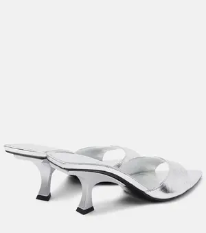 Attico Bes 65 Metallic Leather Mules